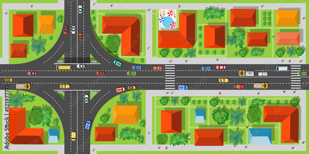 Intersection Road Clipart Free