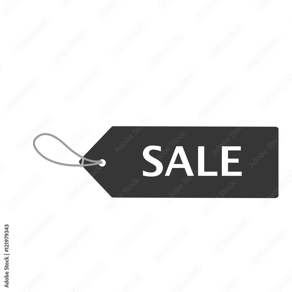 Sale Tag Vector Black