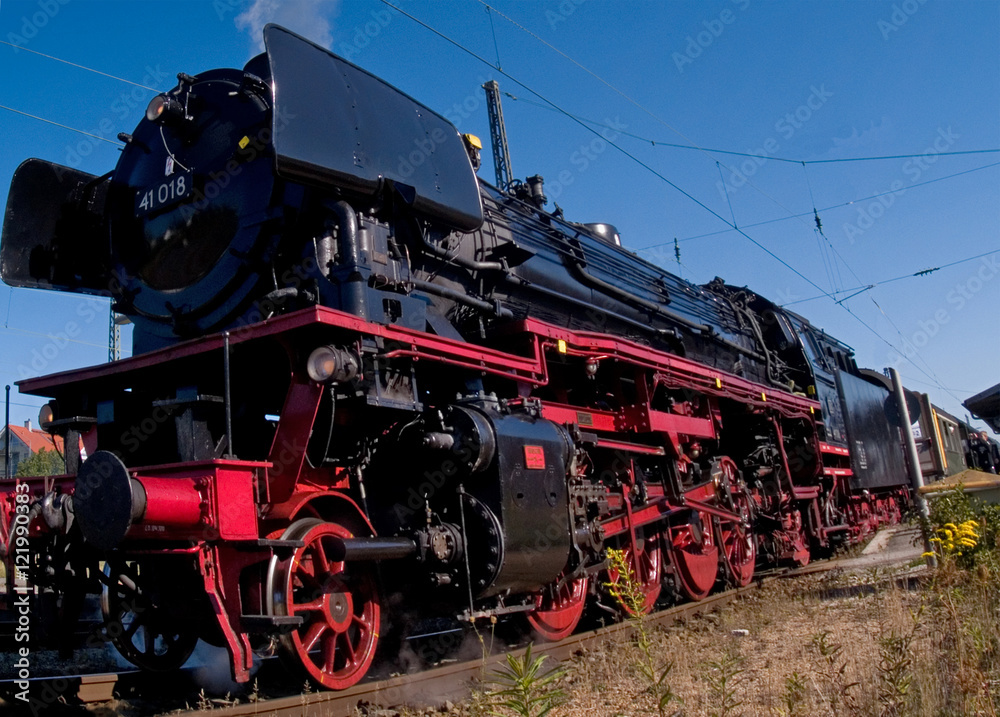 Dampflok im echten Einsatz Stock Photo | Adobe Stock