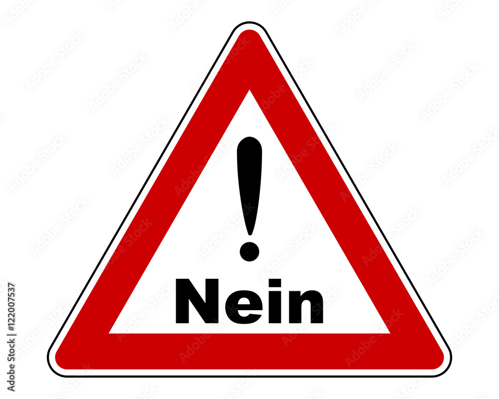 Warnschild Nein mit Ausrufezeichen Stock Vector | Adobe Stock