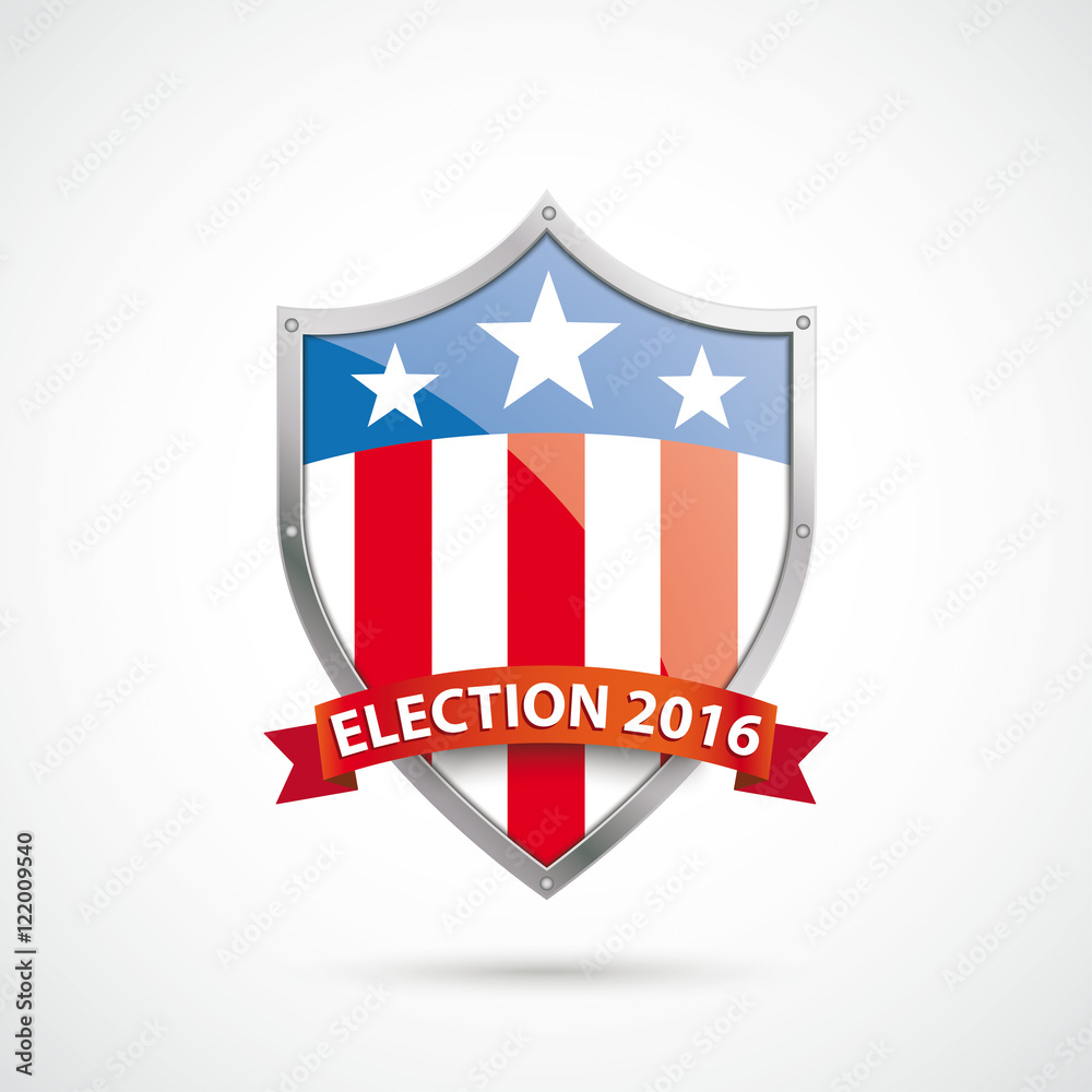 Election 2016 Protection Shield Ribbon Stock Vector | Adobe Stock
