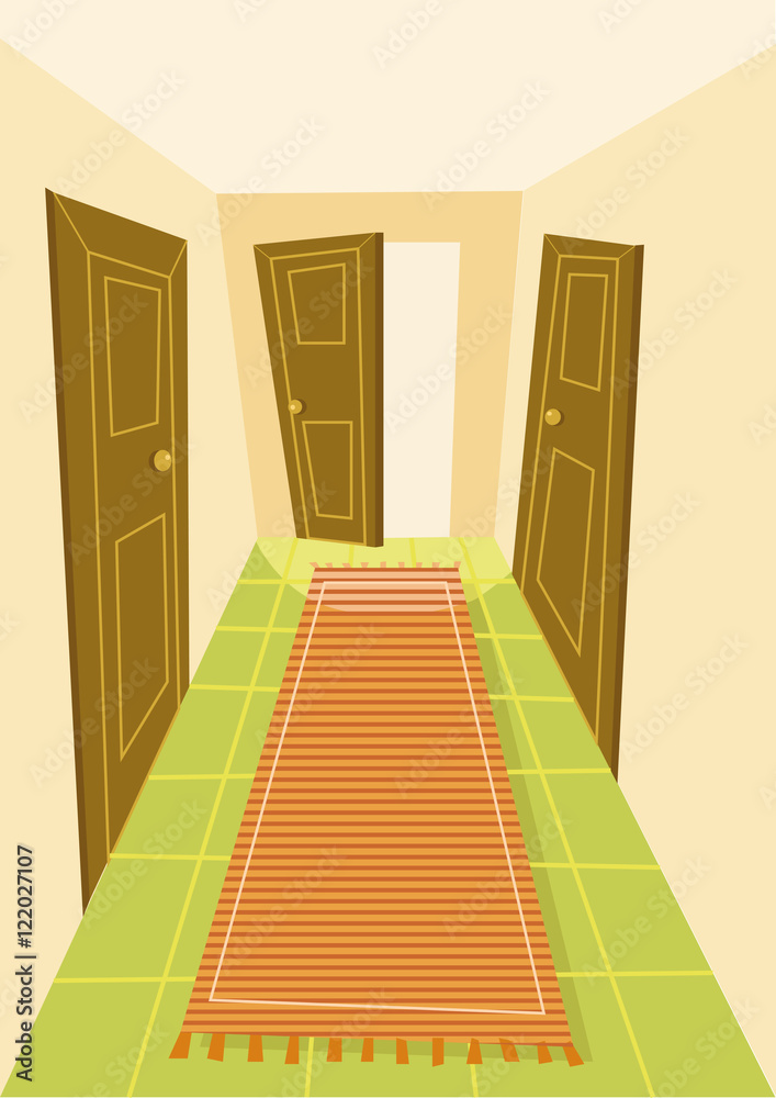Cartoon Corridor Stock Vector | Adobe Stock
