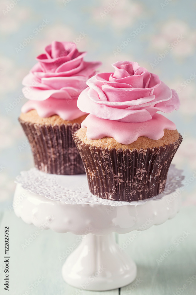 Two cupcakes Stock Photo | Adobe Stock