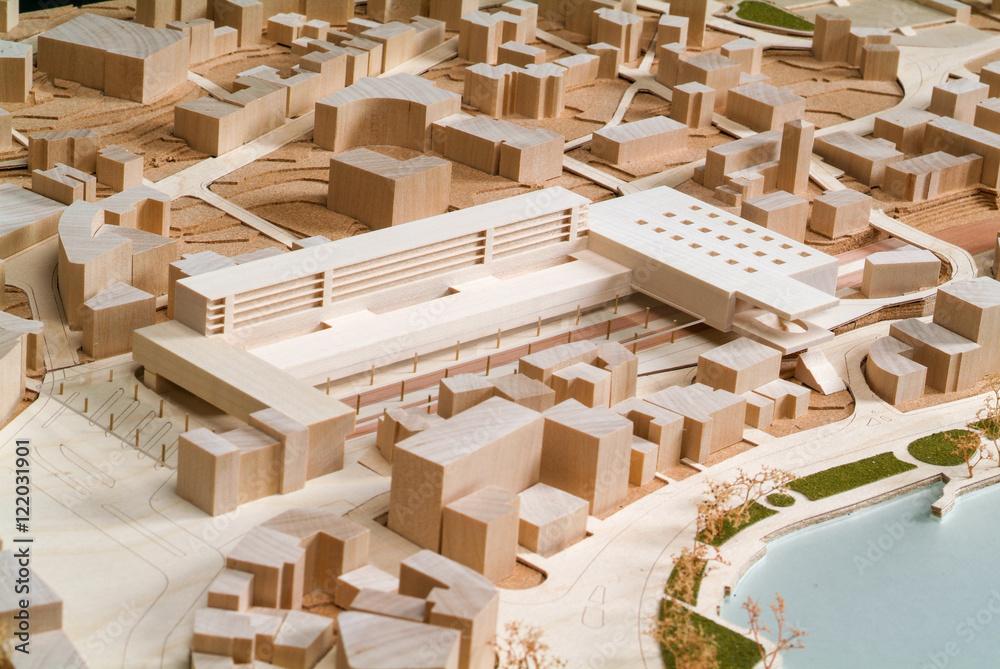 Site surrounding model for architectural presentation Stock Photo ...