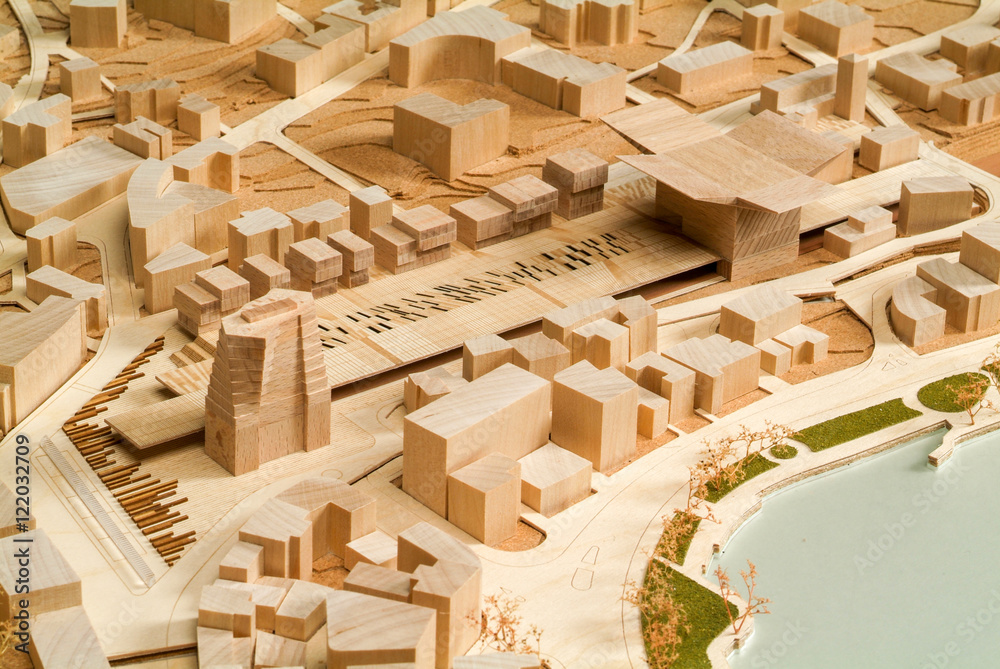 Site surrounding model for architectural presentation Stock Photo ...