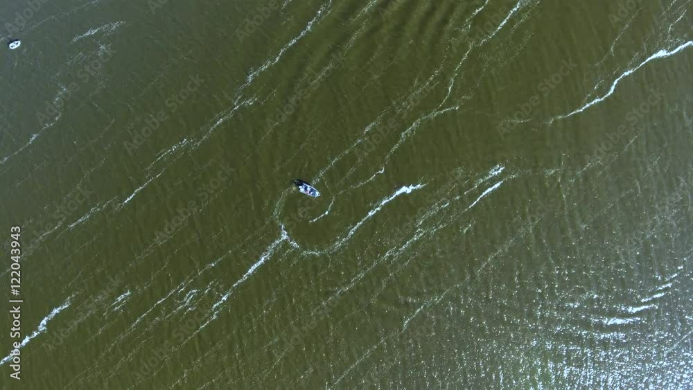 aerial view of the float on the river. Stock Video | Adobe Stock
