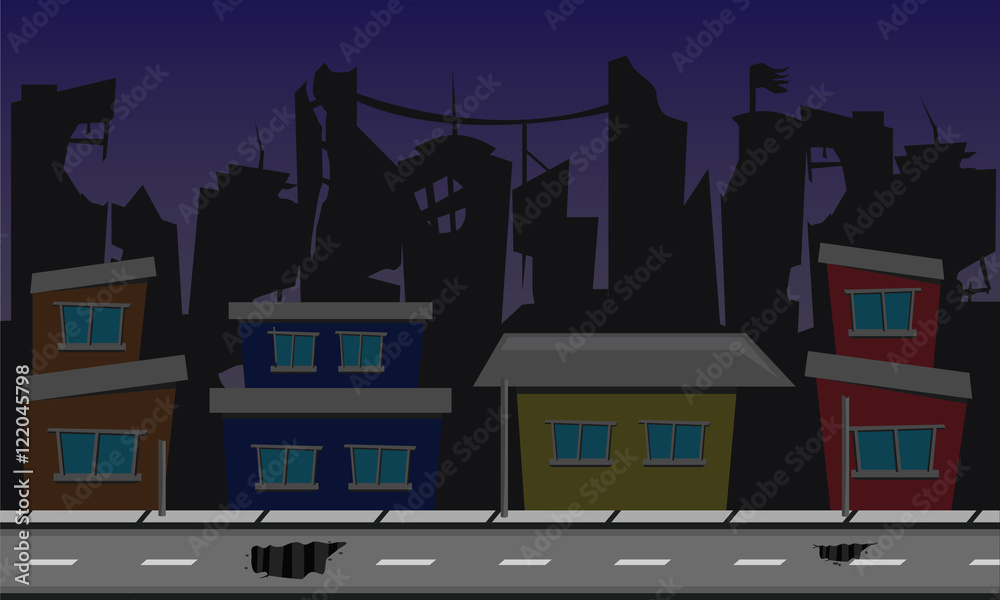 dead city background design Stock Vector | Adobe Stock