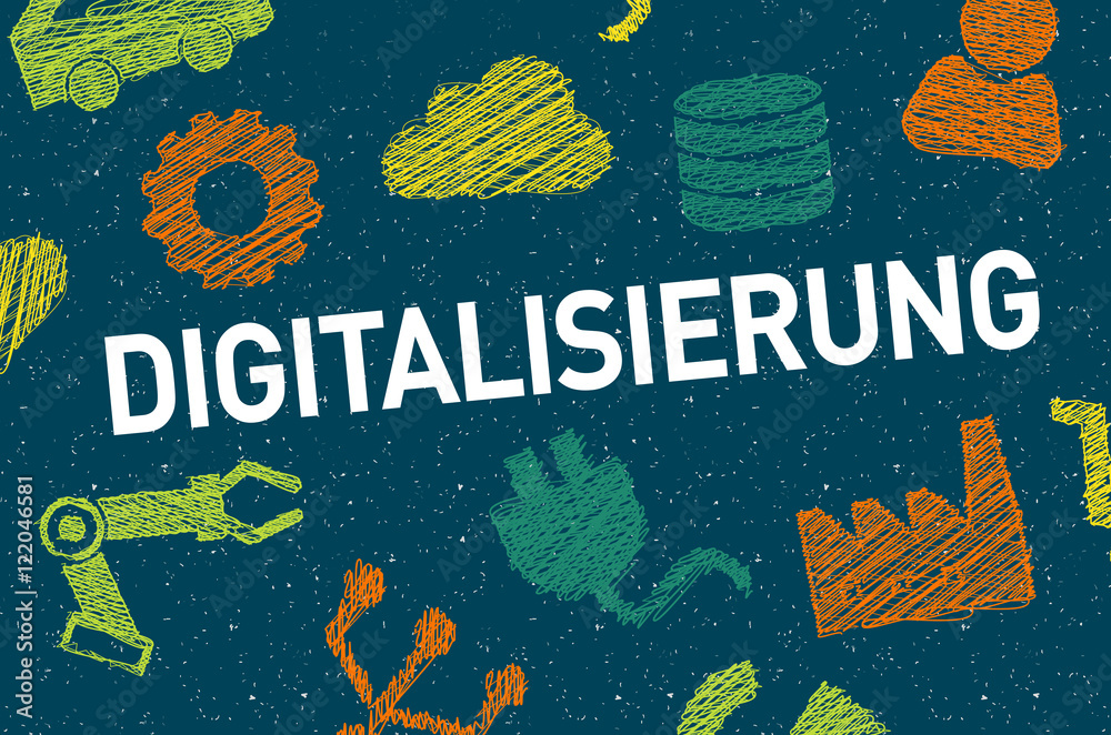 Scribble Digitalisierung Stock-Illustration | Adobe Stock