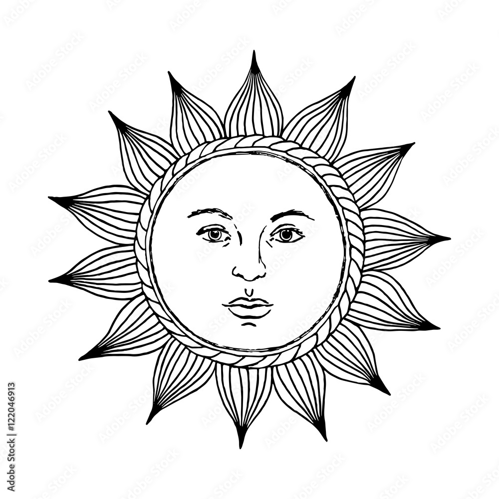 Medieval Sun Face