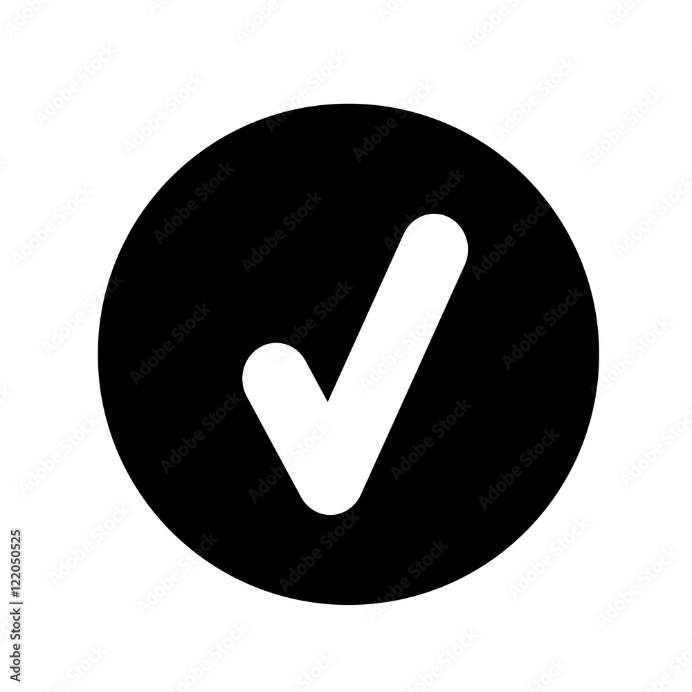 True Correct Yes Correct Sign Mark Icon Simple Black On White Ba Stock True Correct Yes Correct Sign Mark Icon Simple Black On White Ba Stock