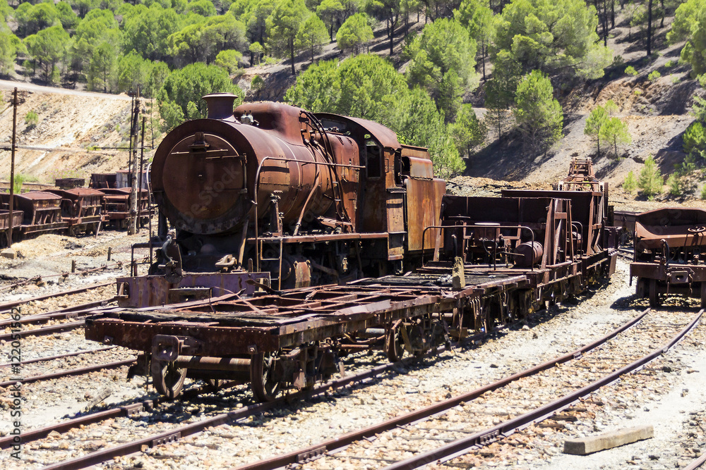 Antigua Locomotora Minera Rio Tinto Stock Photo | Adobe Stock