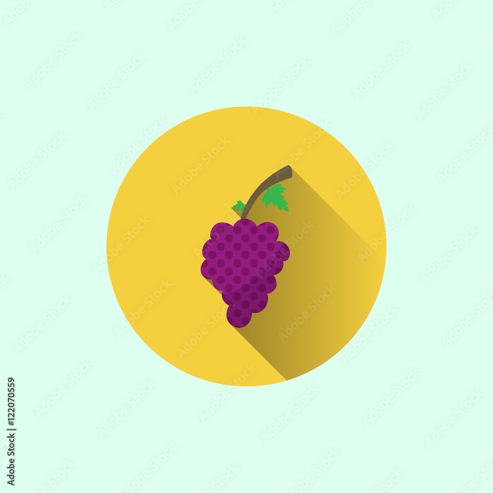 grape icon. flat style Stock Vector | Adobe Stock