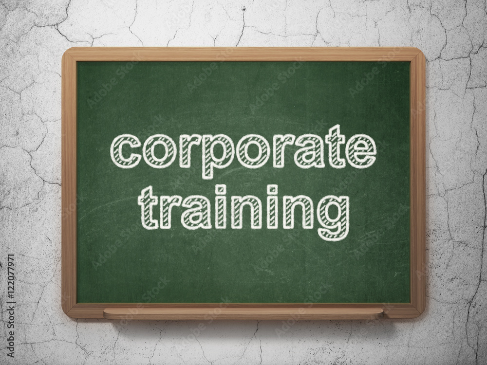 Learning concept: Corporate Training on chalkboard background Stock ...
