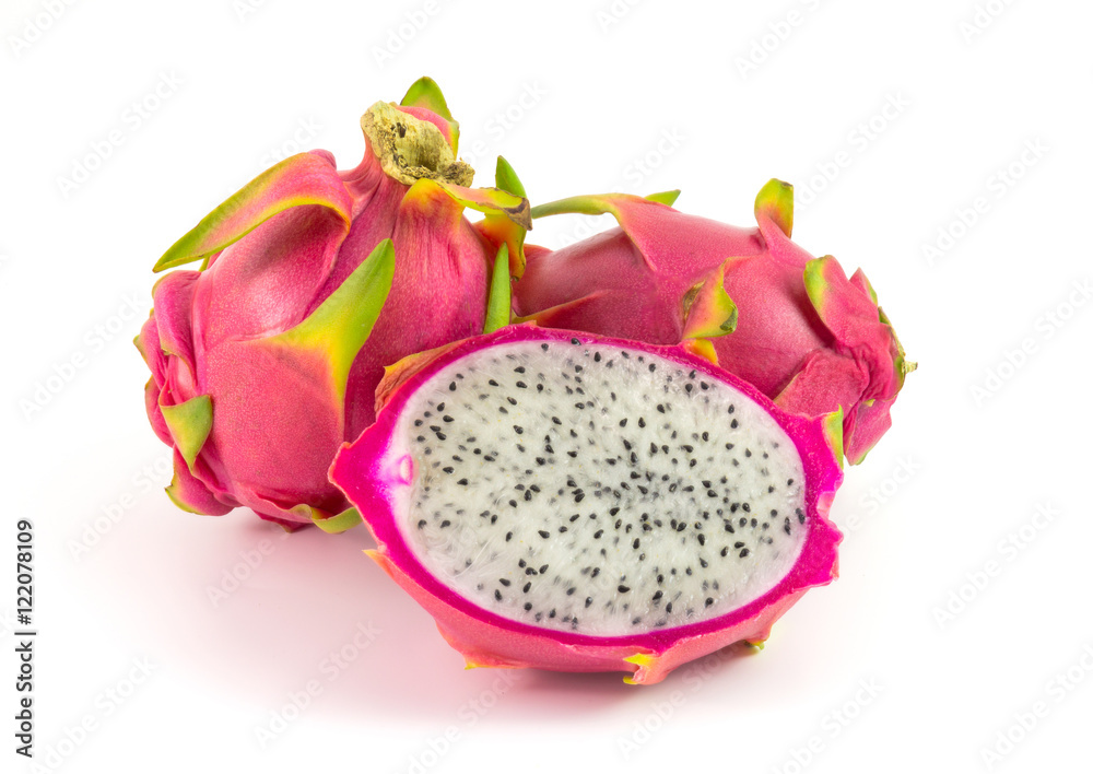 Pitaya fruit isolated on white Stock Photo | Adobe Stock