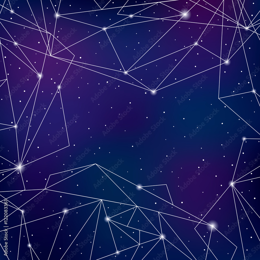 Outer space background. Cosmos vector illustration. Stars Stock Vector ...