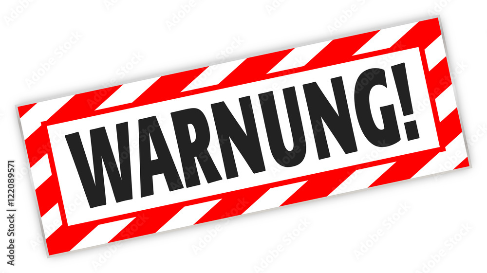 Warnung! Warnschild, Aufkleber, Sticker Stock-Vektorgrafik | Adobe Stock