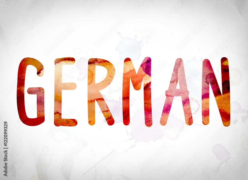 German Concept Watercolor Word Art Stock Illustration | Adobe Stock