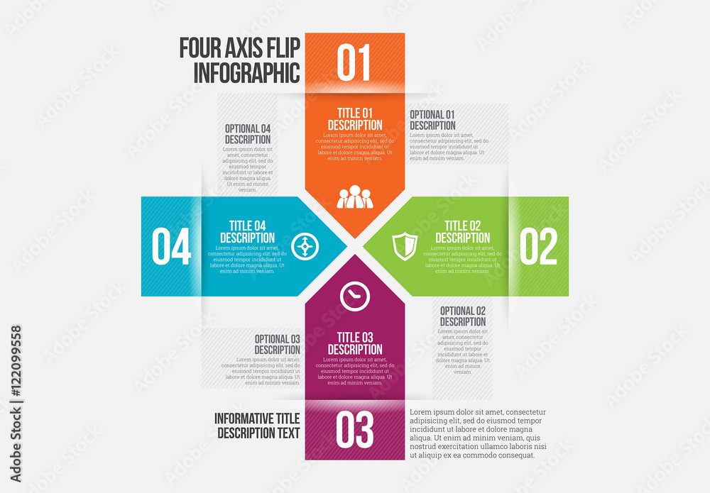Four Converging Arrows Infographic Stock Template | Adobe Stock