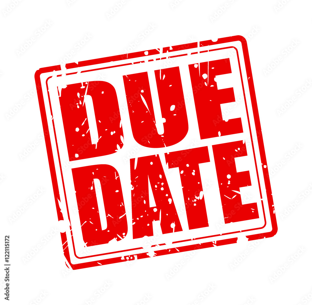 DUE DATE red stamp text Stock Vector | Adobe Stock