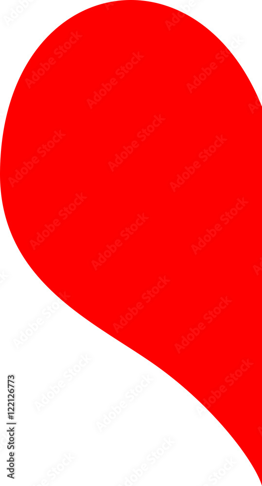 Left half of red heart illustration Stock Illustration | Adobe Stock
