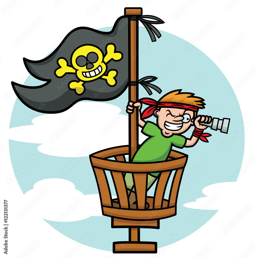 Cartoon Pirate Crows Nest