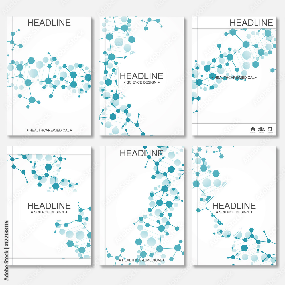 Science vector background. Modern vector templates for brochure, flyer ...