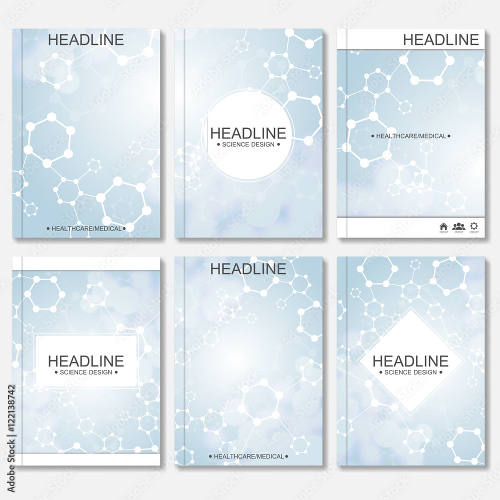 Science vector background. Modern vector templates for brochure, flyer ...
