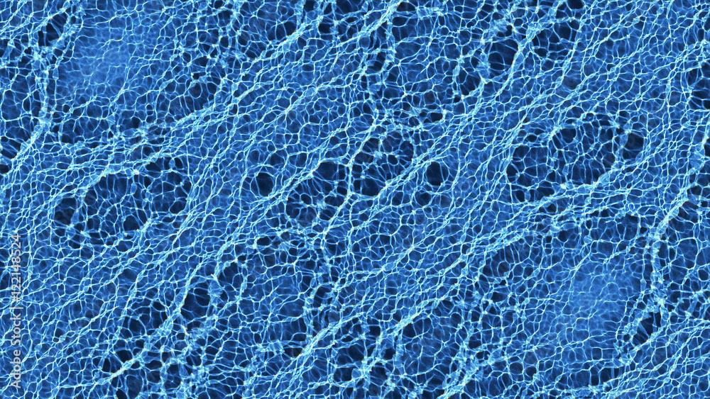 Blue sea caustics shot below the water surface, big detailed realistic ...