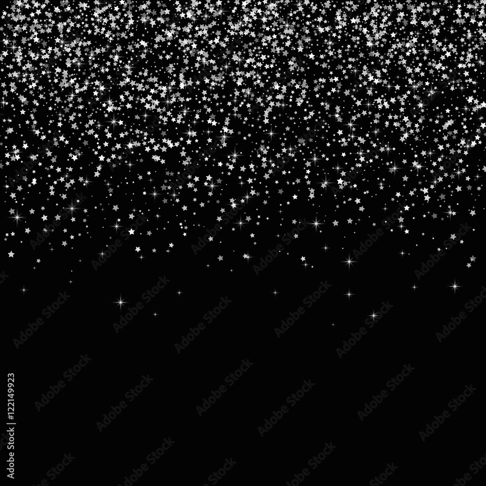 Silver glitter texture. Falling stars effect. Abstract vector ...