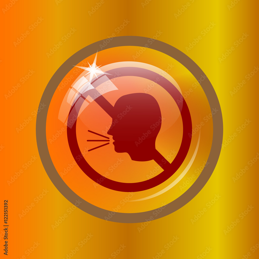 No talking icon Stock Illustration | Adobe Stock