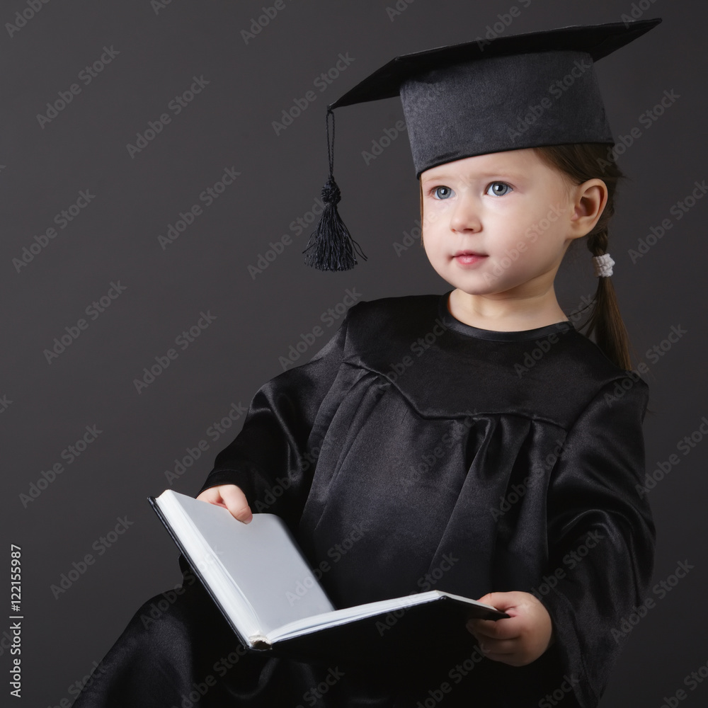 diploma graduating little student kid Stock Photo | Adobe Stock