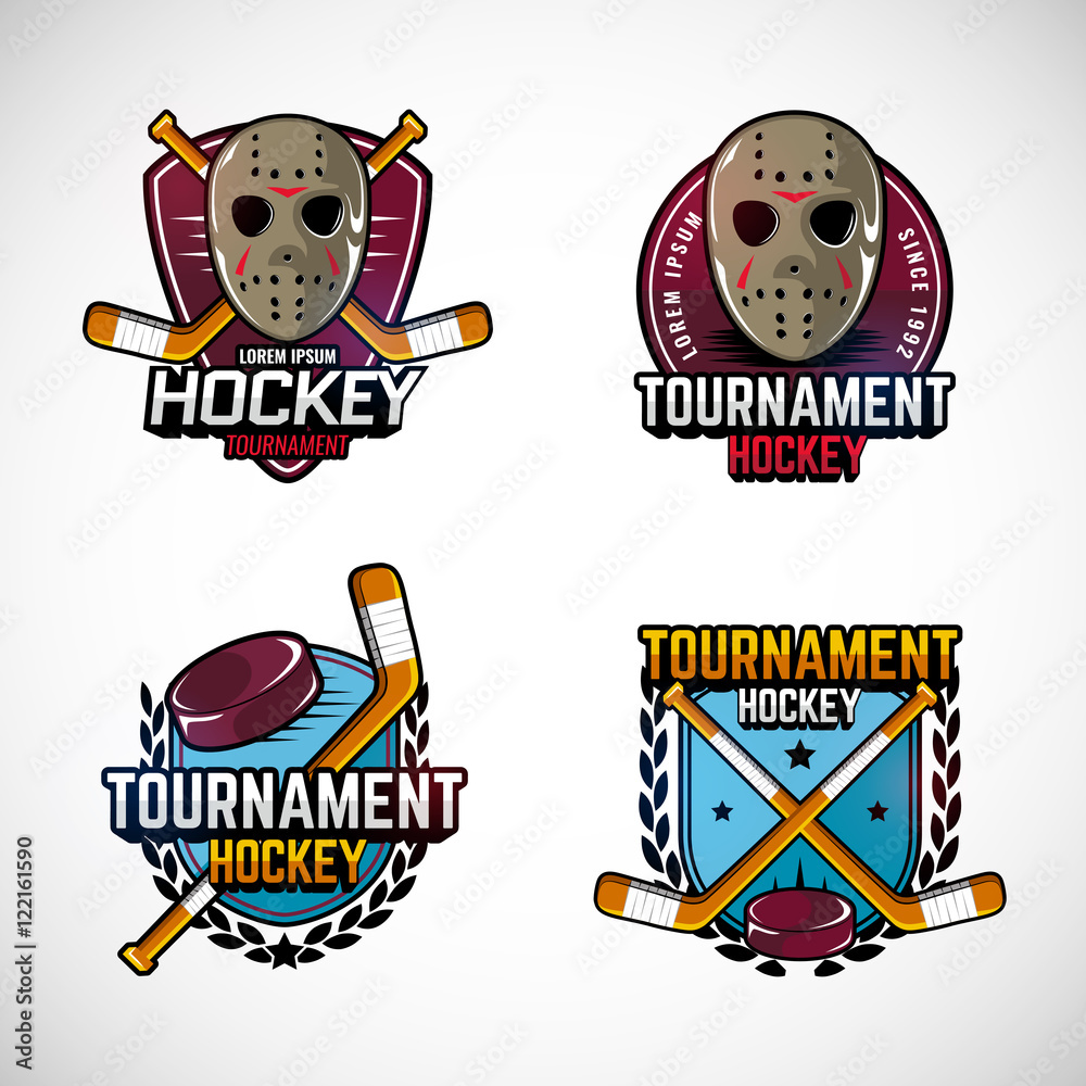 The logos on the theme of sport. Posters, stickers, emblems, logos for ...