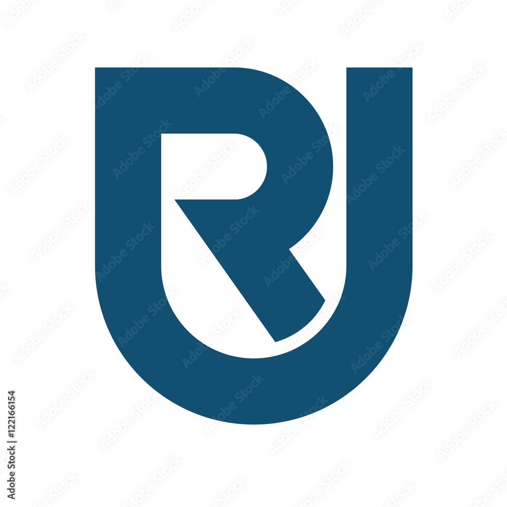 RU letter initial logo design Stock Vector | Adobe Stock