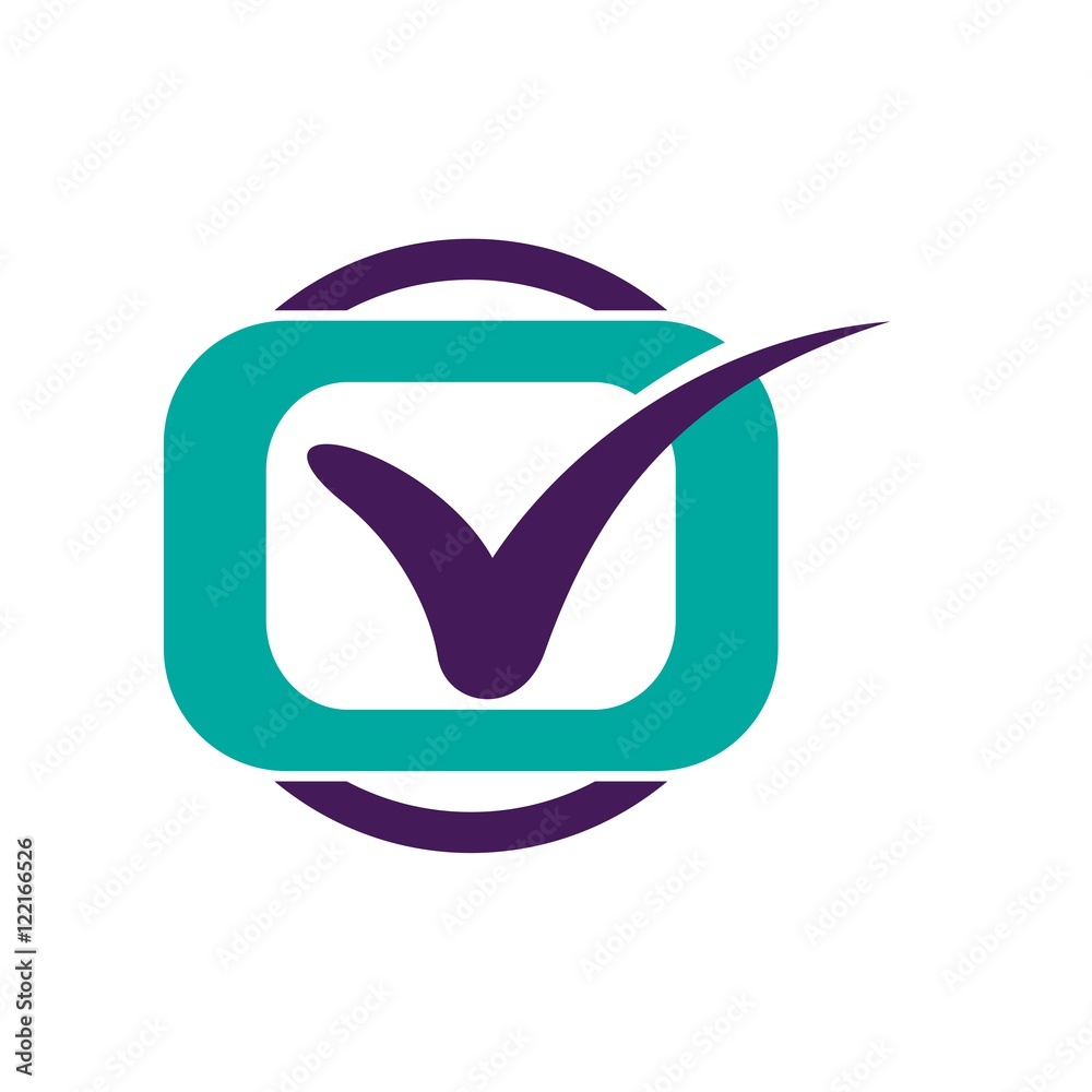 Check list logo design Stock Vector | Adobe Stock