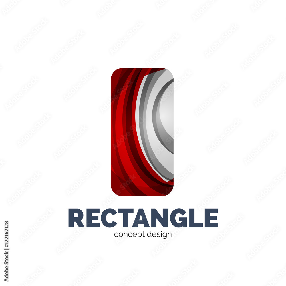 Vector rectangle logo Stock Vector | Adobe Stock