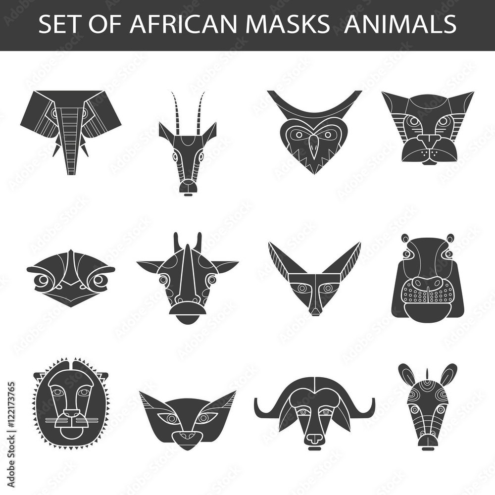 African Animal Masks Lion