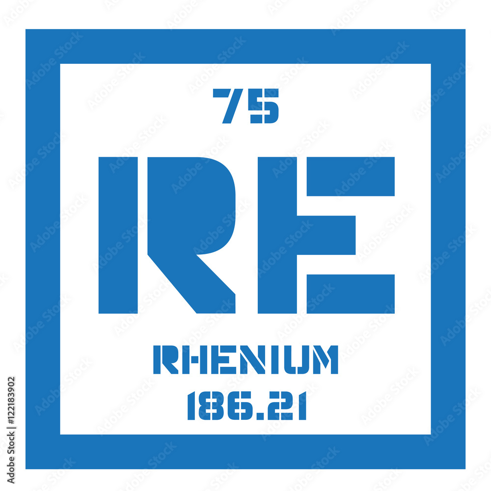 Rhenium chemical element Stock Vector | Adobe Stock Rhenium chemical element Stock Vector | Adobe Stock