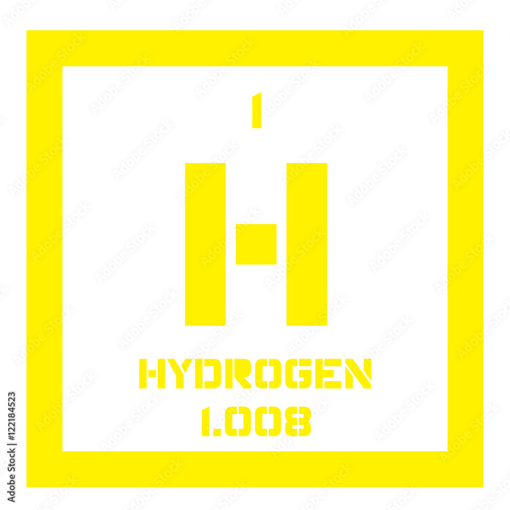 Hydrogen chemical element Stock Vector | Adobe Stock
