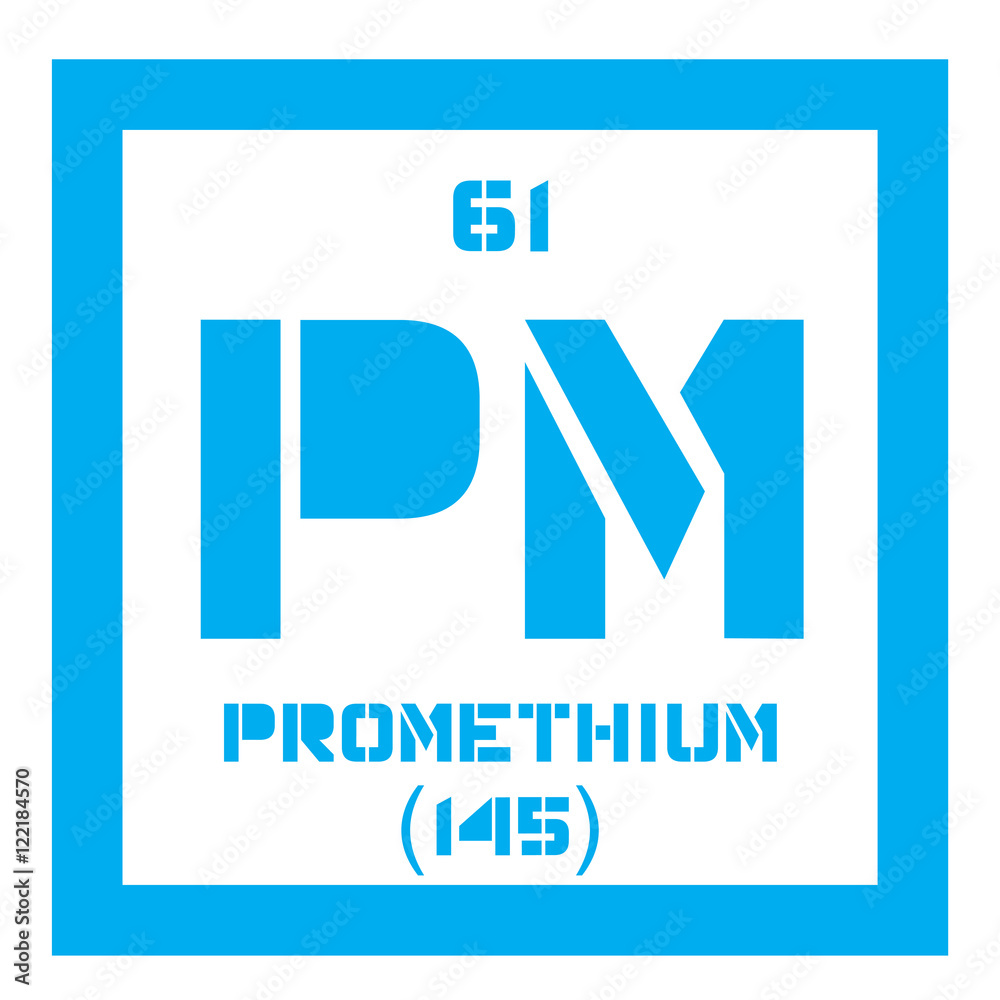 Promethium chemical element Stock Vector | Adobe Stock