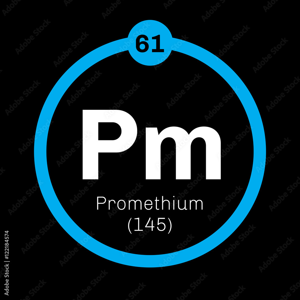 Promethium chemical element Stock Vector | Adobe Stock