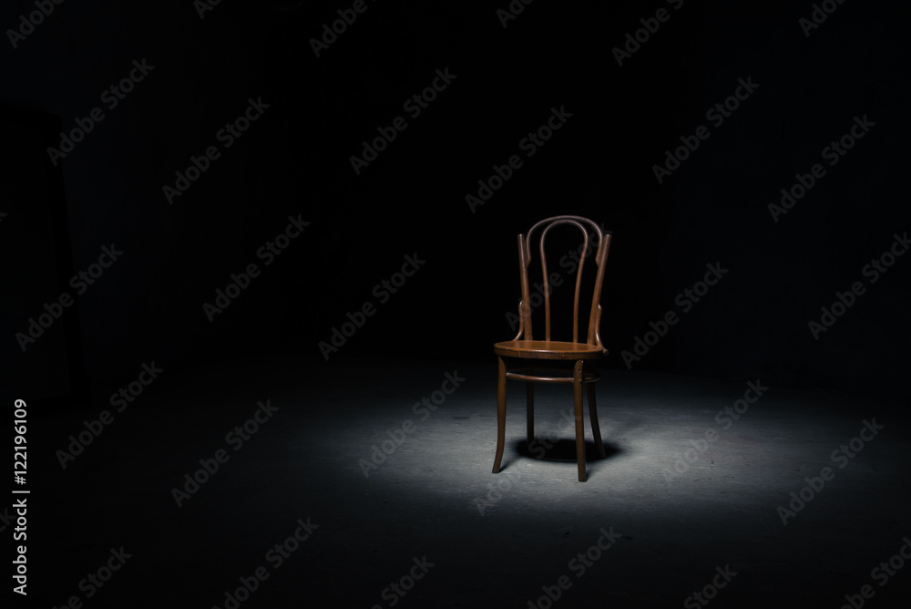 Lonely chair at the empty room Stock Photo | Adobe Stock