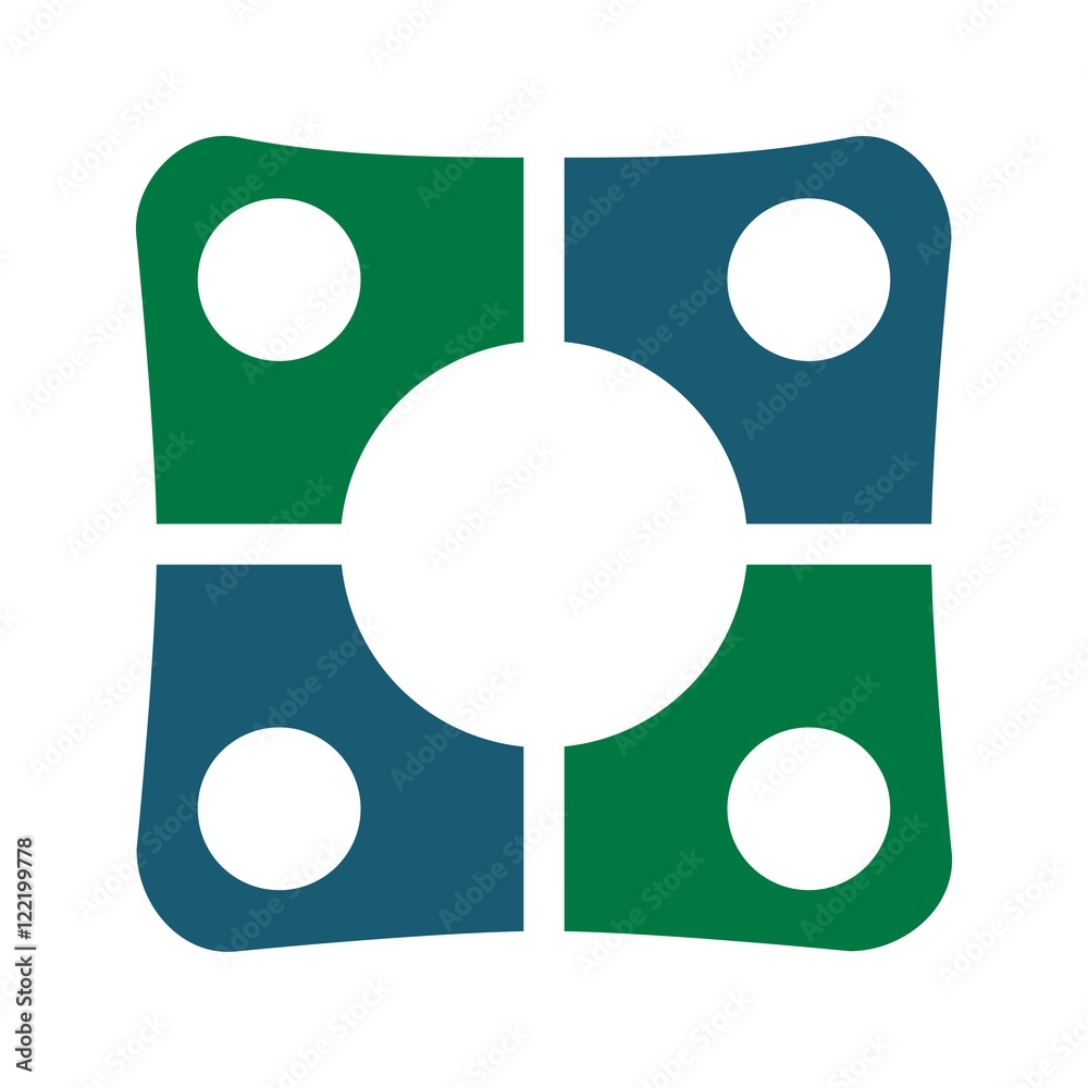 Circle square logo design Stock Vector | Adobe Stock