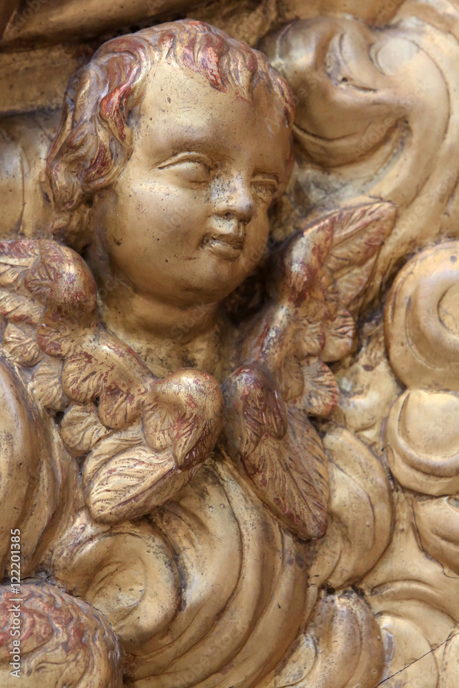 Hieron Museum. Détail : ange. Apparition du Christ à Marguerite-Marie ...