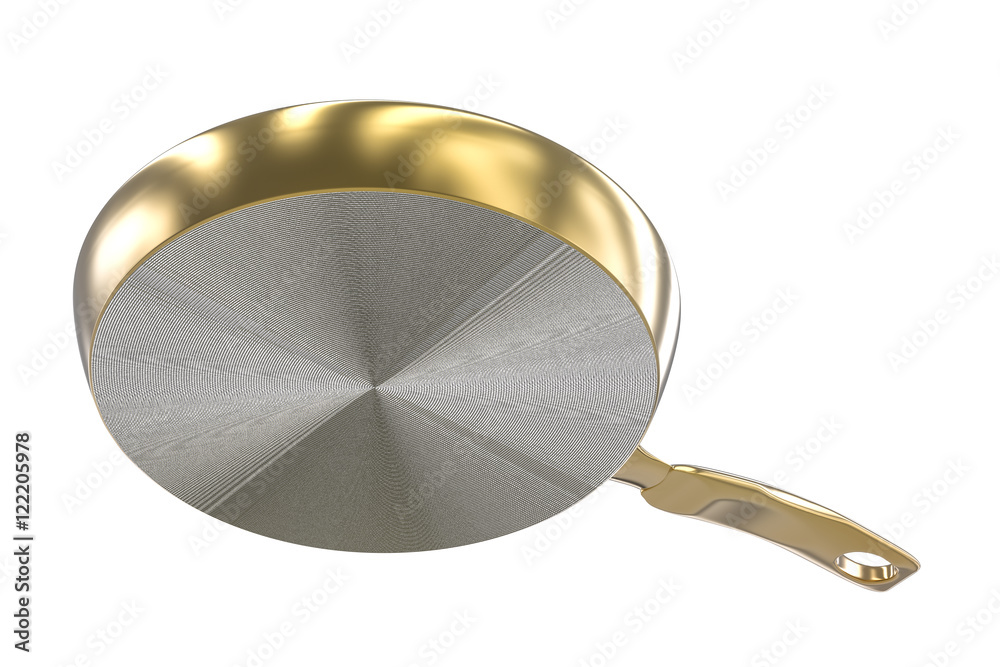 under golden pan on white background Stock Illustration | Adobe Stock
