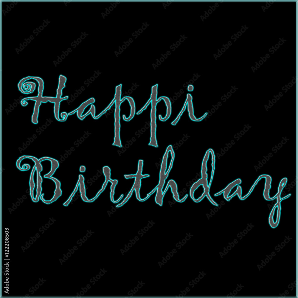 Happy Birthday inscription. for birthday greeting card, poster design ...