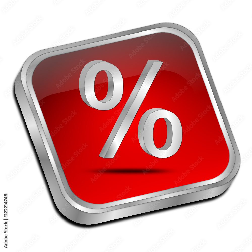 Discount button - 3D illustration Stock Vector | Adobe Stock