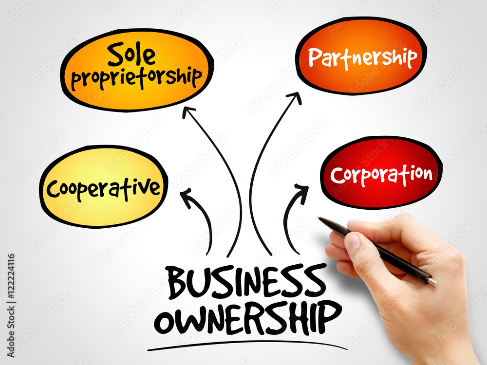 Business ownership mind map, business concept background Stock Photo ...