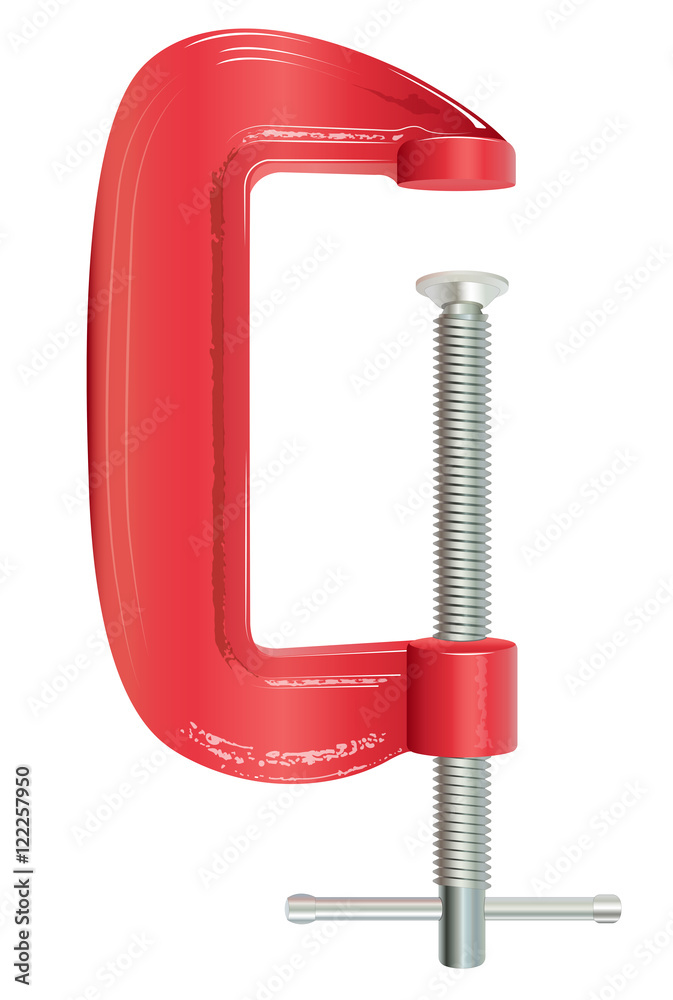 G Clamp - illustration contains gradients and transparencies Stock ...