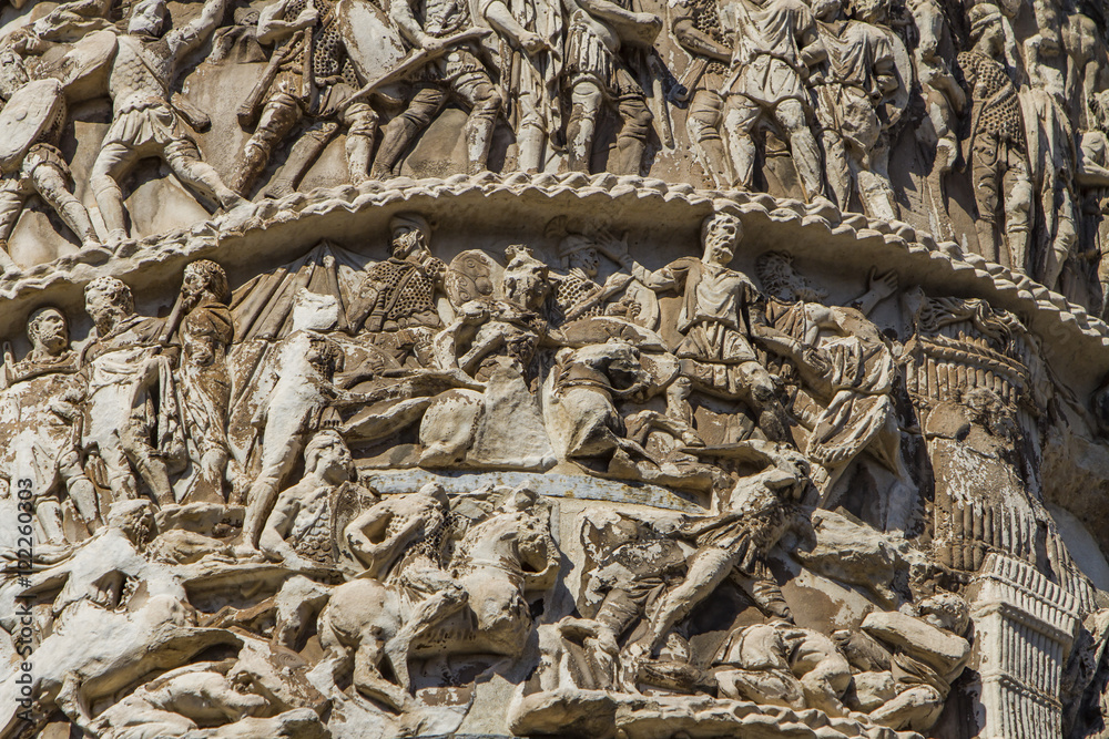 Column of Marcus Aurelius in Rome Stock Photo | Adobe Stock