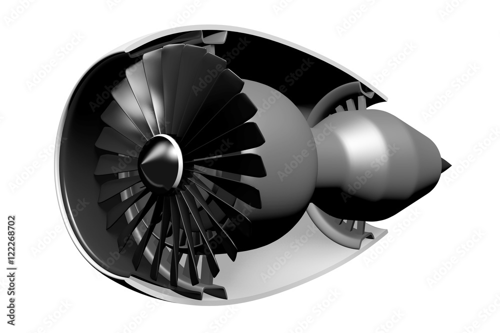 3D jet engine - front view/side view Stock Illustration | Adobe Stock
